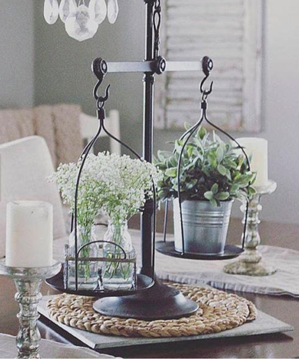 Vintage Farmhouse scale balance scale decorative scale rustic centerpi ...