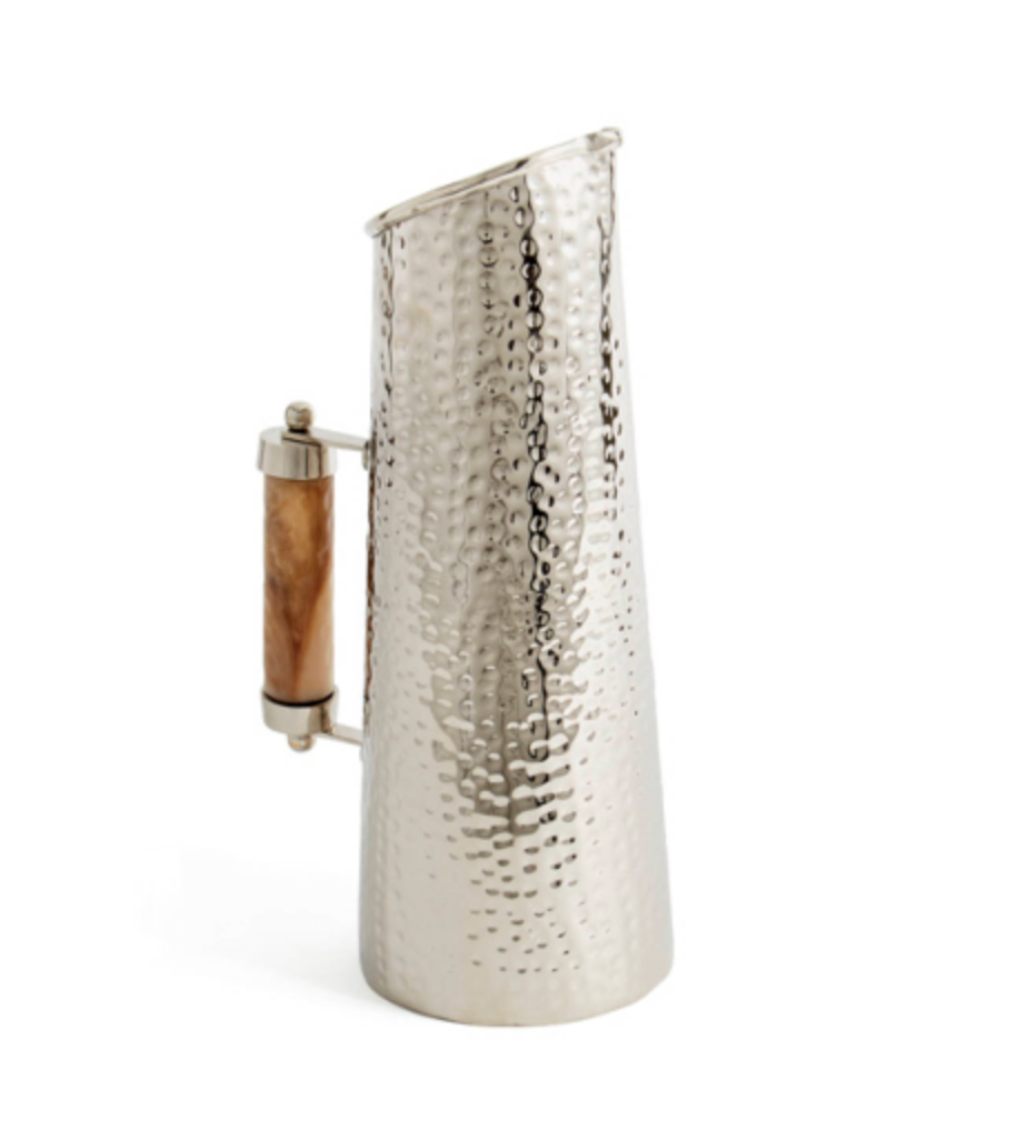 Farmhouse pitcher modern farmhouse pitcher hammered pitcher wood handl ...