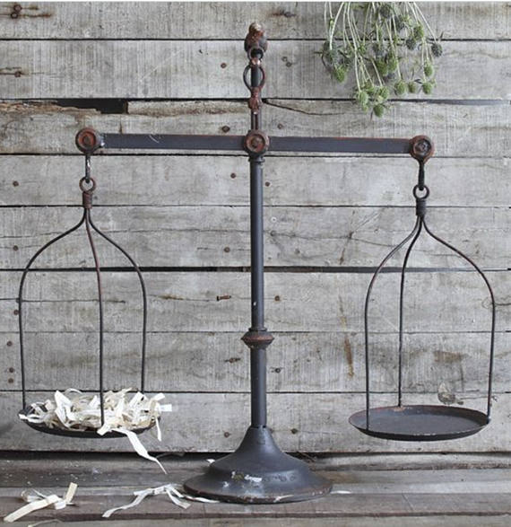 Vintage Farmhouse scale balance scale decorative scale rustic centerpi ...