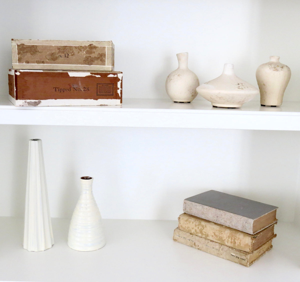 Vintage decor books antique display books bookshelf decor rustic books ...