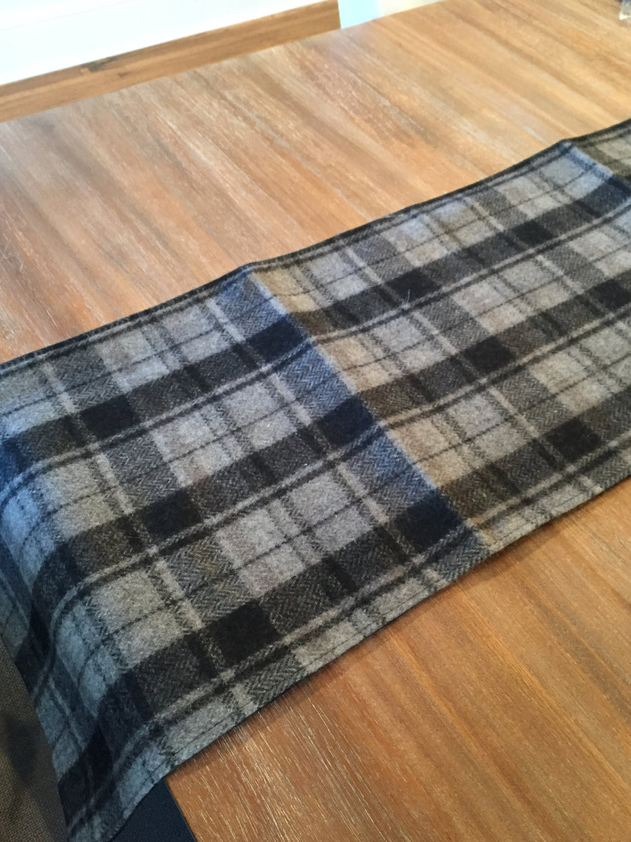Plaid table runner farmhouse style gray plaid table runner red white c ...